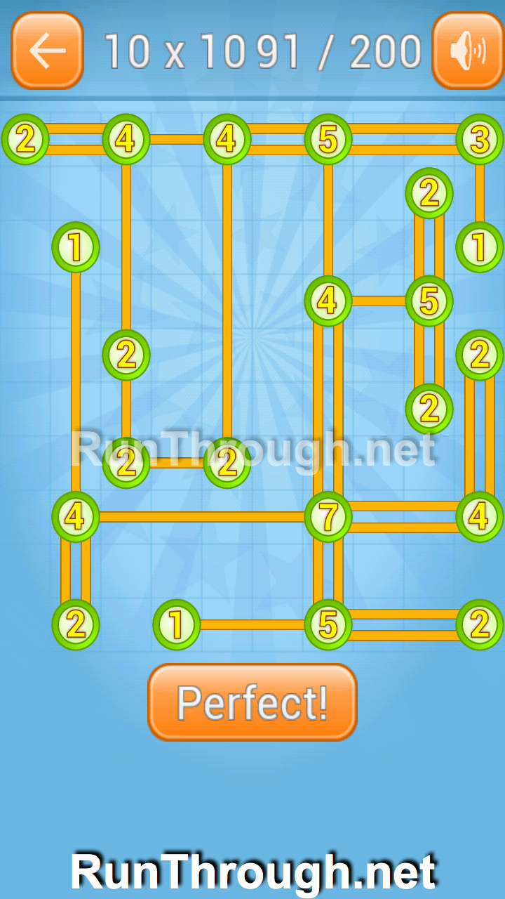 Linky Dots 10x10 Walkthrough level 91 - RunThrough
