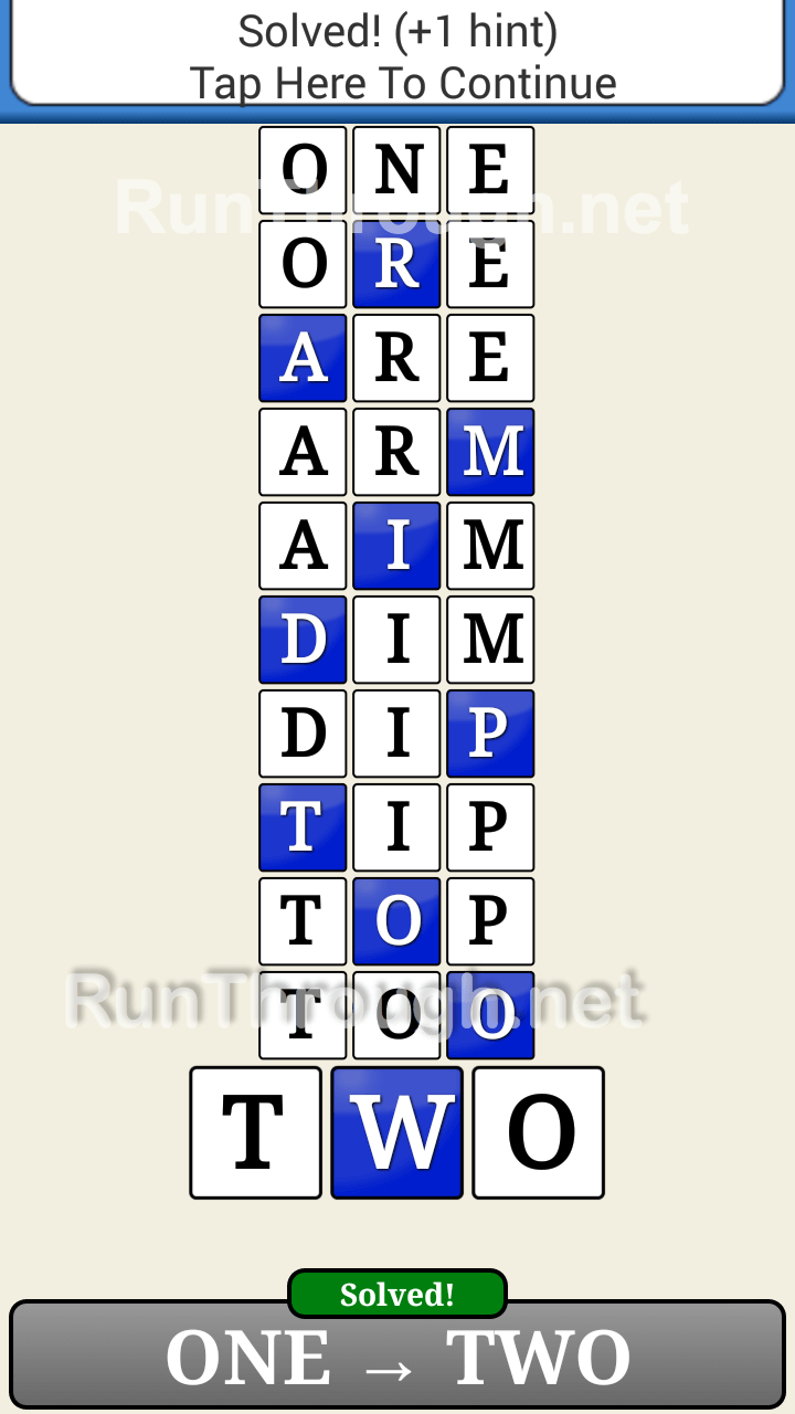 Word Ladder Walkthrough Numbers 8 - RunThrough